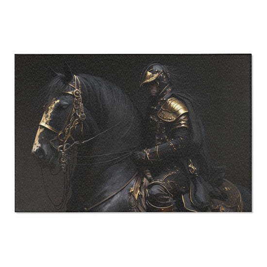 Black & Gold Knight Area Rugs – New Oil Old Steel